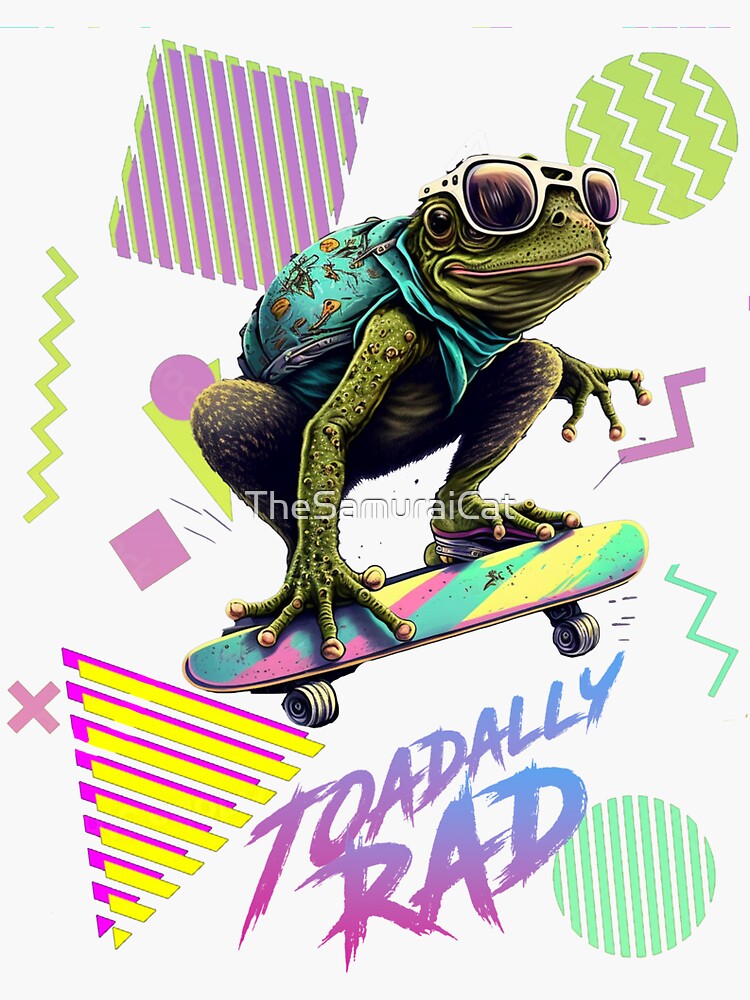 "Toadally Rad 2" Sticker for Sale by TheSamuraiCat | Redbubble