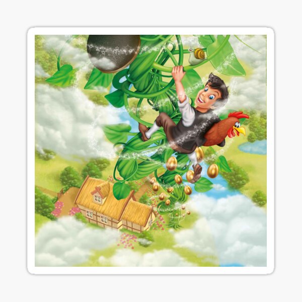 "jack and the beanstalk" Sticker for Sale by ShadMano | Redbubble
