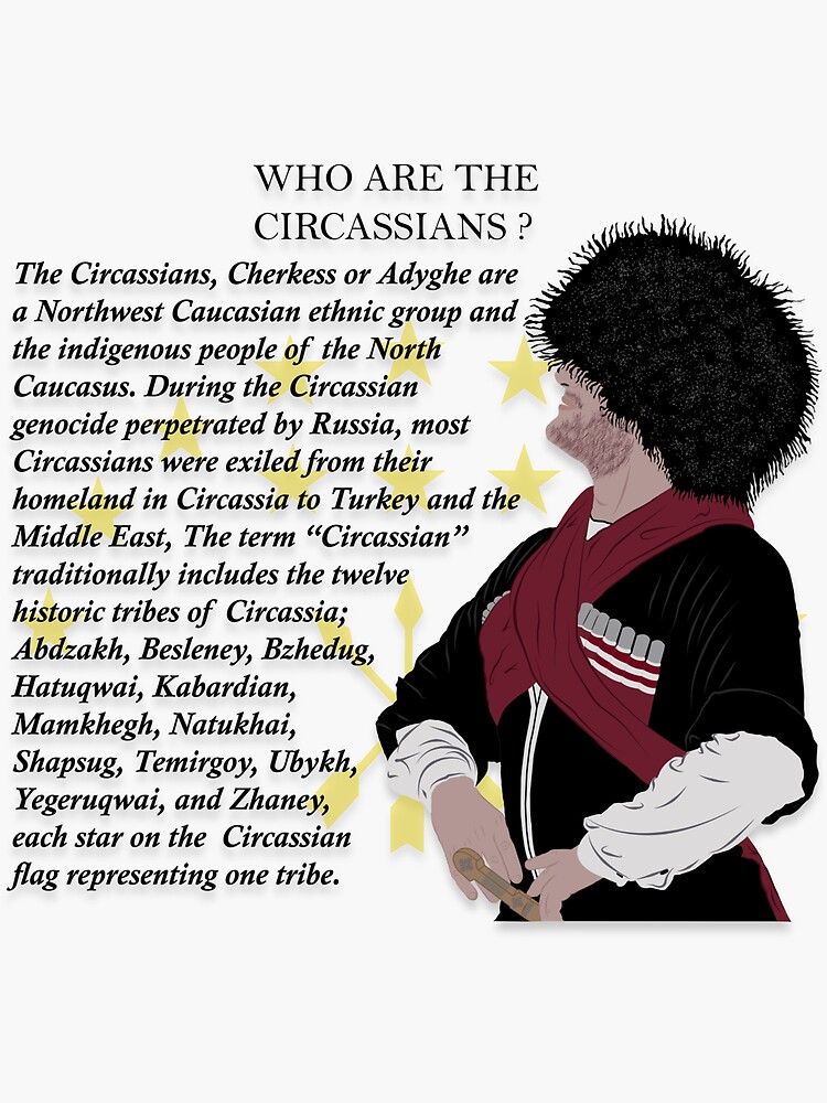"Who are the Circassians?" Sticker for Sale by cozytshirt | Redbubble
