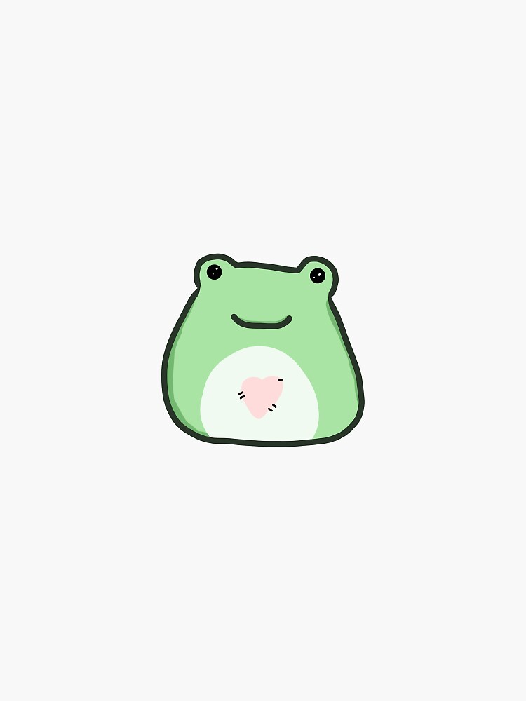 "Heart patch blob frog" Sticker for Sale by USAGAIN | Redbubble