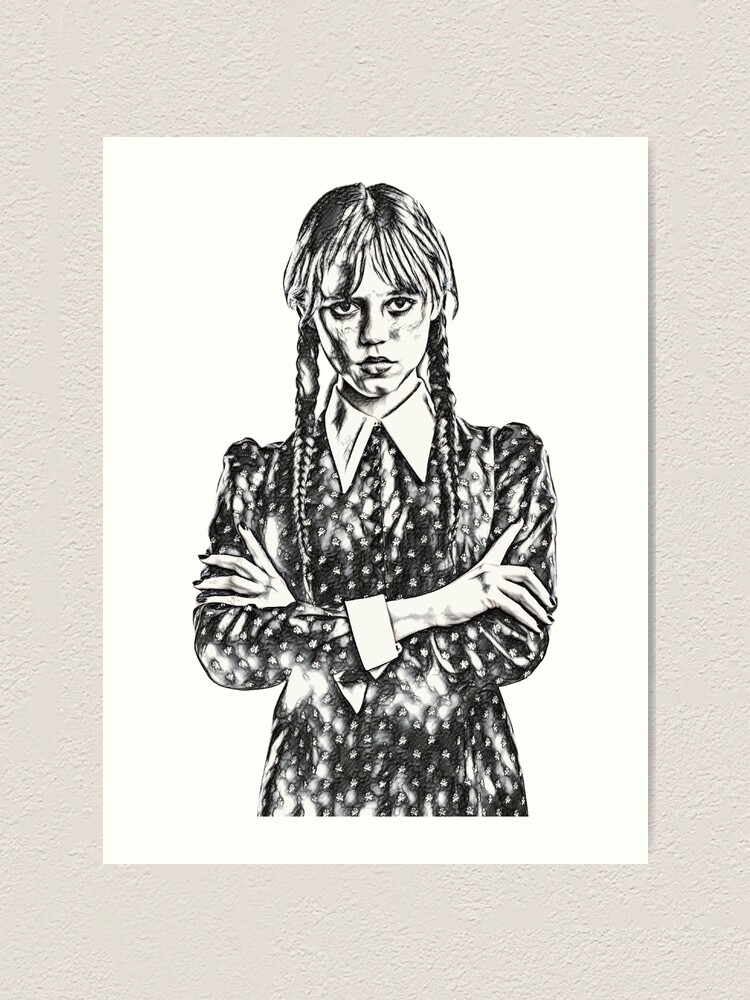 "Wednesday Addams - Pencil Sketch" Art Print for Sale by joelsnug ...