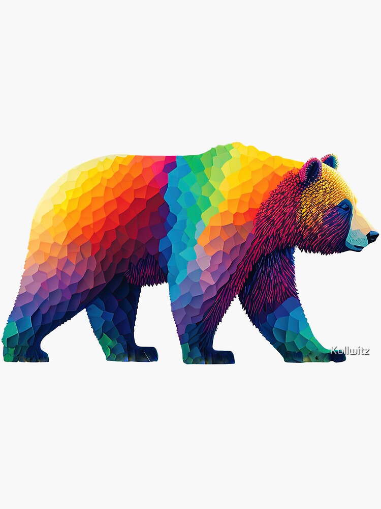 "Rainbow Bear" Sticker for Sale by Kollwitz | Redbubble