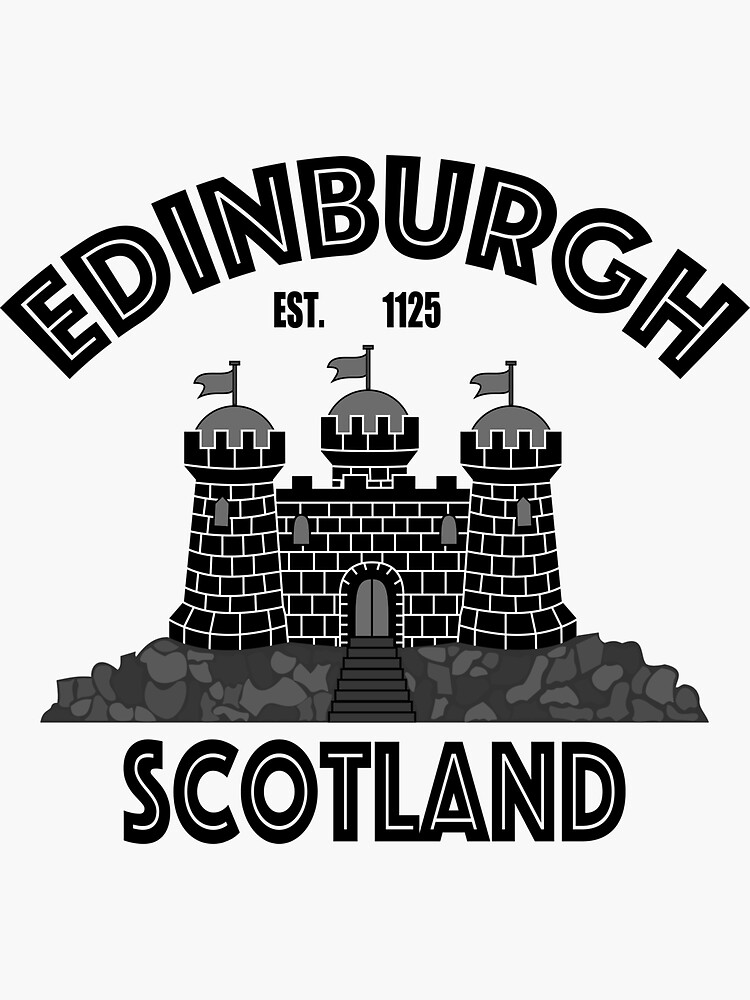 "Edinburgh Design with City Flag featuring the Edinburgh Castle ...