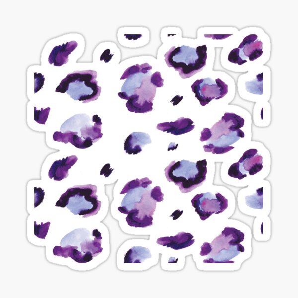 "Violet Leopard Print" Sticker for Sale by Pavnud | Redbubble