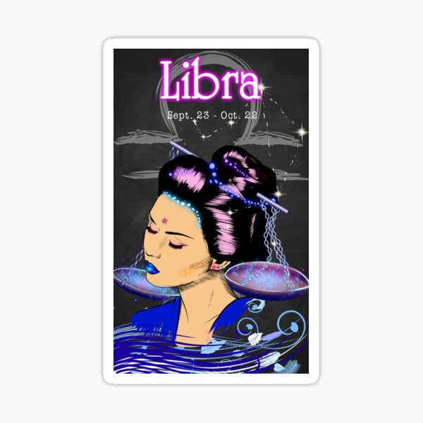 "Libra Zodiac" Sticker for Sale by EuphoricFlame | Redbubble