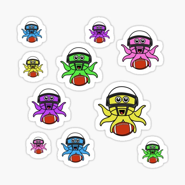 "Octopia-art american football stickers drawing" Sticker for Sale by ...