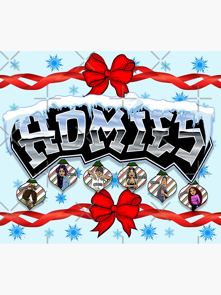 "Homies Christmas " Sticker for Sale by EnviousObjects2 | Redbubble