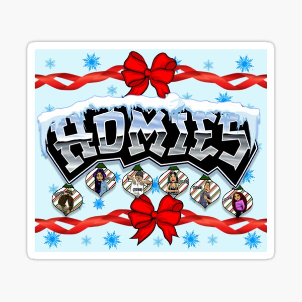 "Homies Christmas " Sticker for Sale by EnviousObjects2 | Redbubble