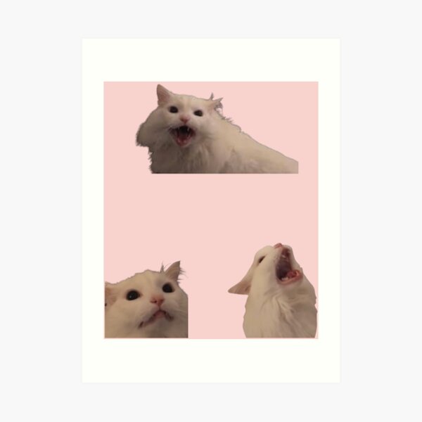 "Sticker Set screaming Cat Meme Pack" Art Print for Sale by redakhatib ...