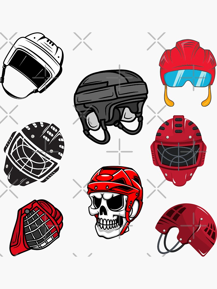 "Ice Hockey Helmet Pack" Sticker for Sale by infazbdeen | Redbubble