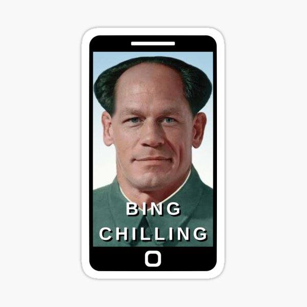 "Bing Chilling John Xina" Sticker for Sale by man0s | Redbubble