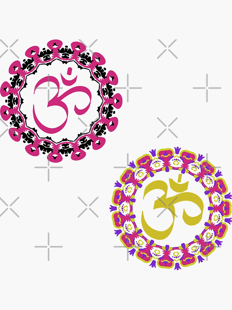 "Colorful Indian Om Sign" Sticker for Sale by Sticker-Palace- | Redbubble