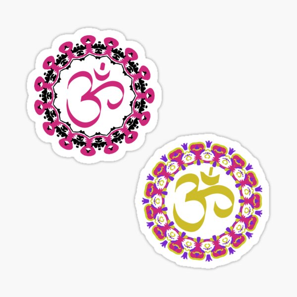 "Colorful Indian Om Sign" Sticker for Sale by Sticker-Palace- | Redbubble