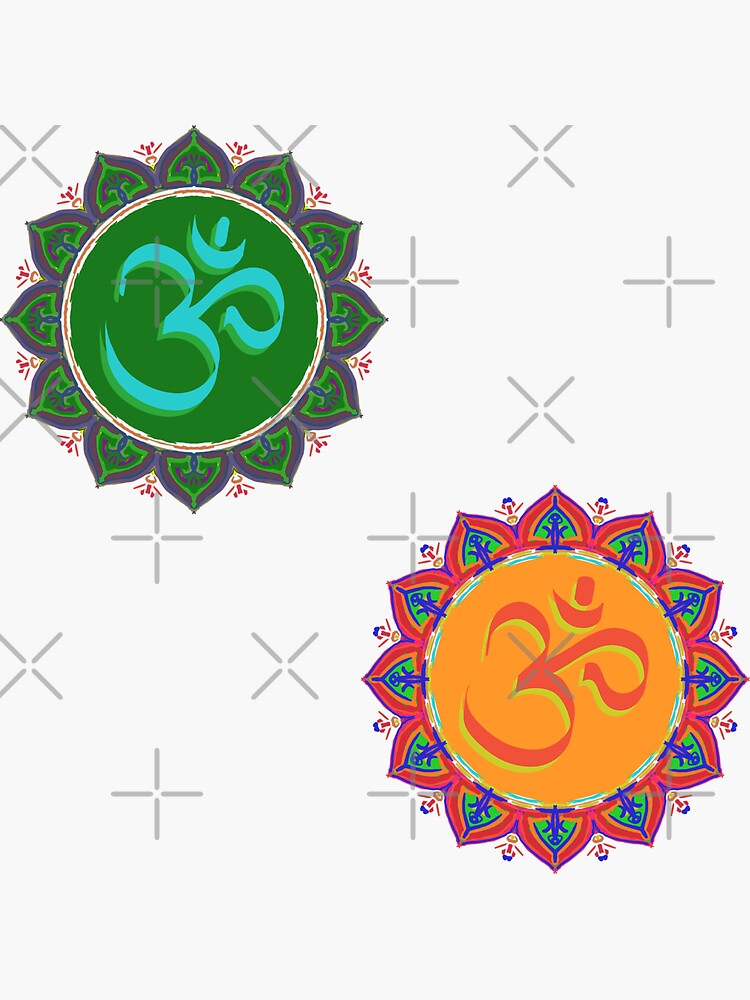 "Colorful Indian Om Sign" Sticker for Sale by Sticker-Palace- | Redbubble
