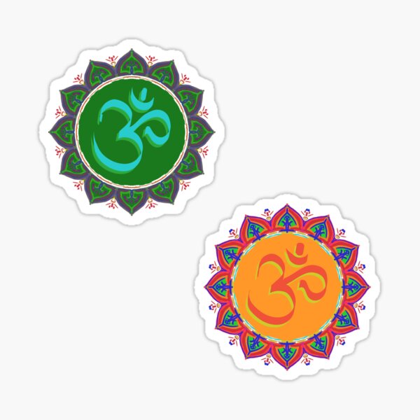 "Colorful Indian Om Sign" Sticker for Sale by Sticker-Palace- | Redbubble