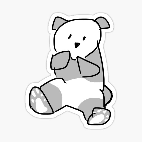 "badly drawn panda" Sticker for Sale by fairycxt | Redbubble