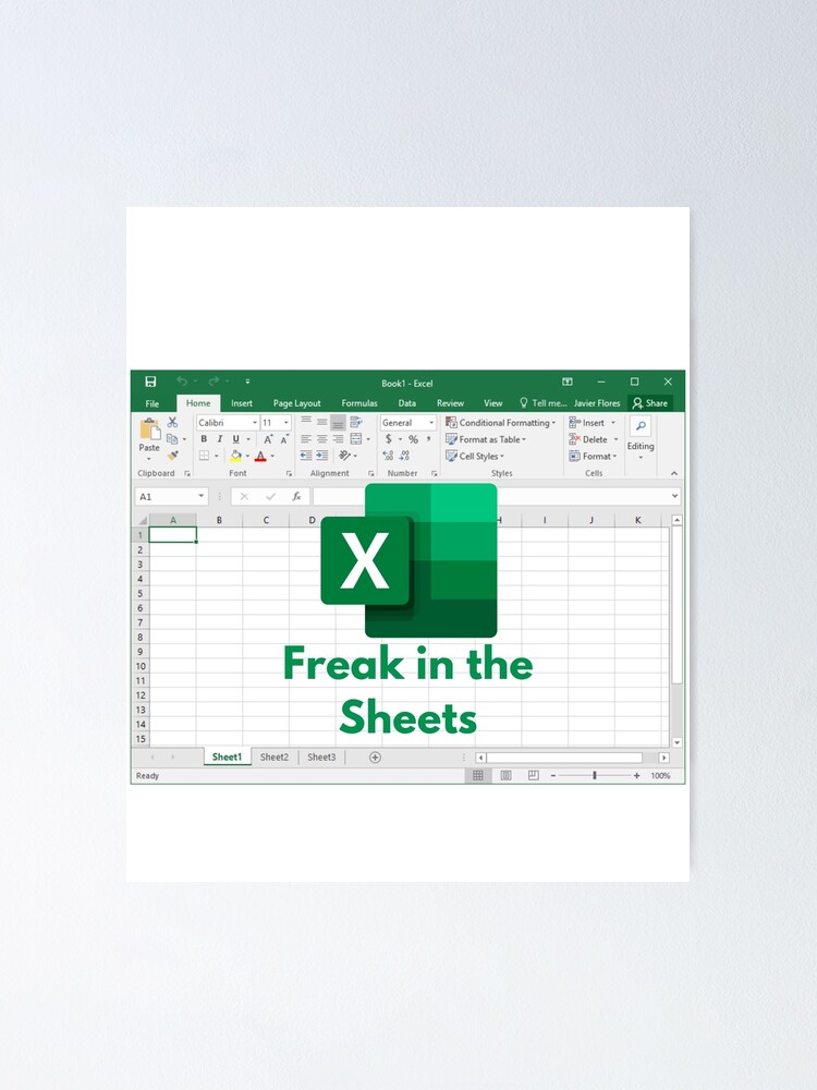 "Freak In The Sheets Excel" Poster for Sale by IkrIkramart | Redbubble