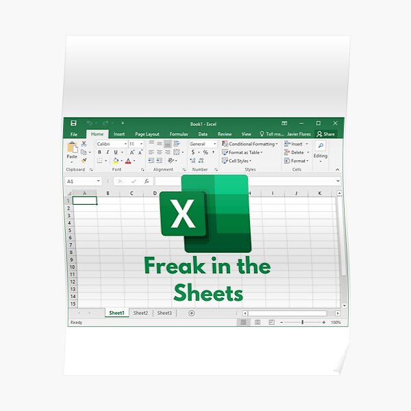 "Freak In The Sheets Excel" Poster for Sale by IkrIkramart | Redbubble