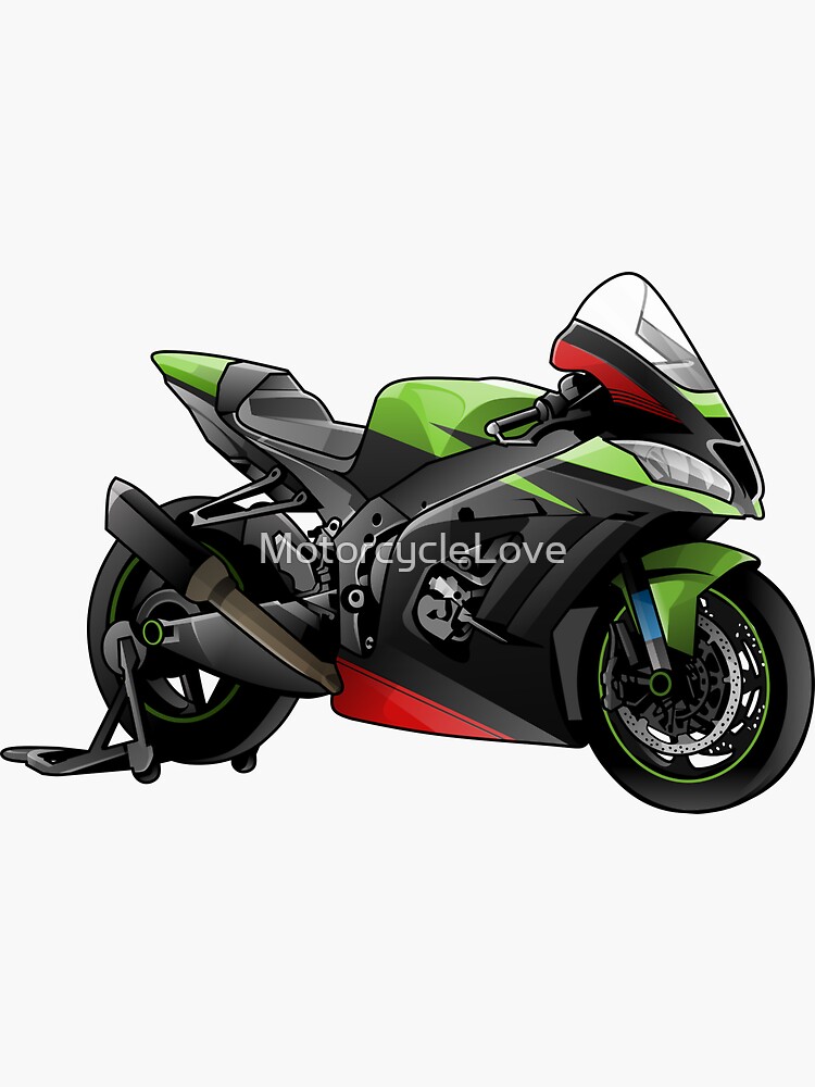 "WSBK Kawasaki" Sticker by MotorcycleLove | Redbubble