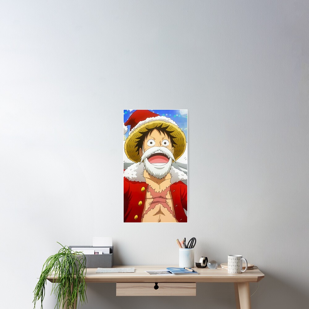 "anime christmas one piece luffy" Poster for Sale by MohamedATouil ...
