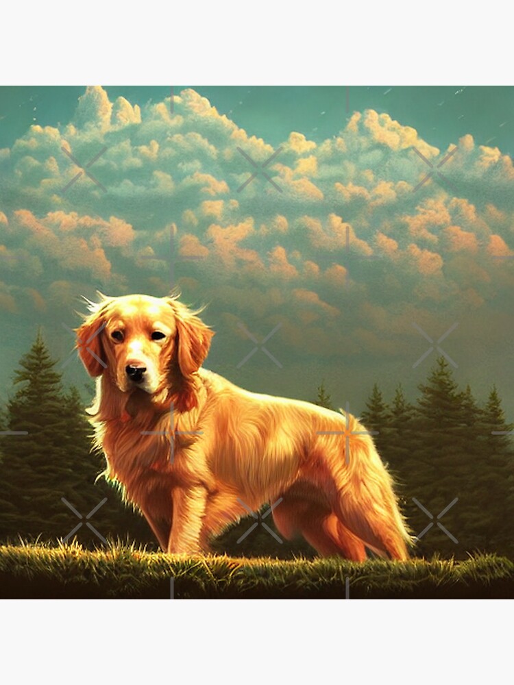 "enthusiast golden retriever unique golden retriever digital art ...