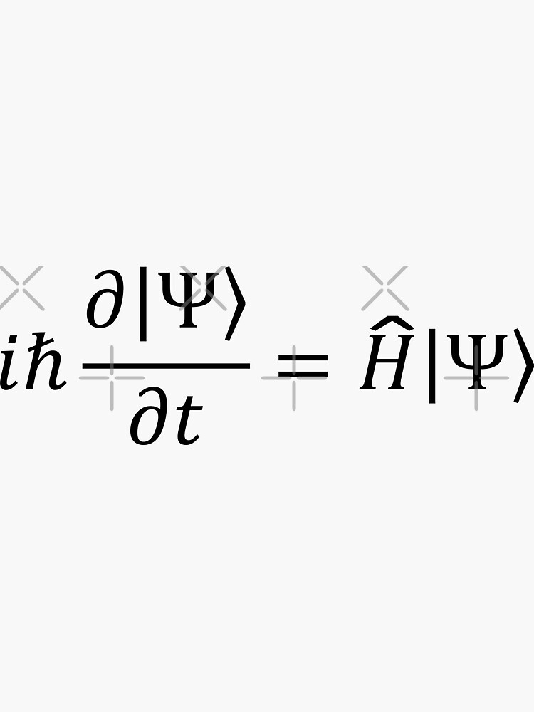 "Schrodinger Equation - Quantum Mechanics And Science " Sticker for ...