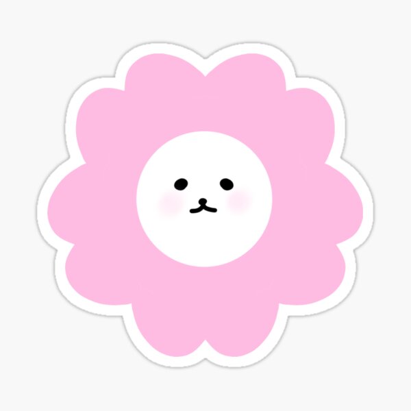 "cute pink flower" Sticker for Sale by LinjiDesign | Redbubble