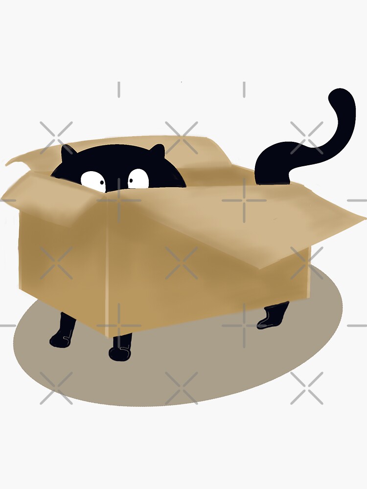 "hide and seek cat" Sticker for Sale by Chameleonstyle | Redbubble