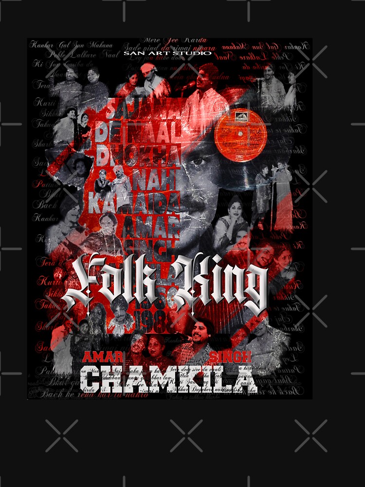 "Chamkila folk king " T-shirt for Sale by Sansahota | Redbubble ...