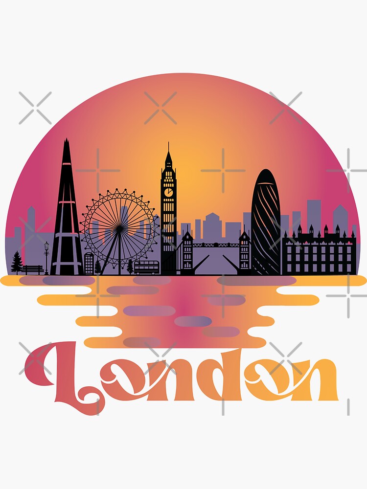 "London Skyline England United Kingdom UK Travel " Sticker for Sale by ...