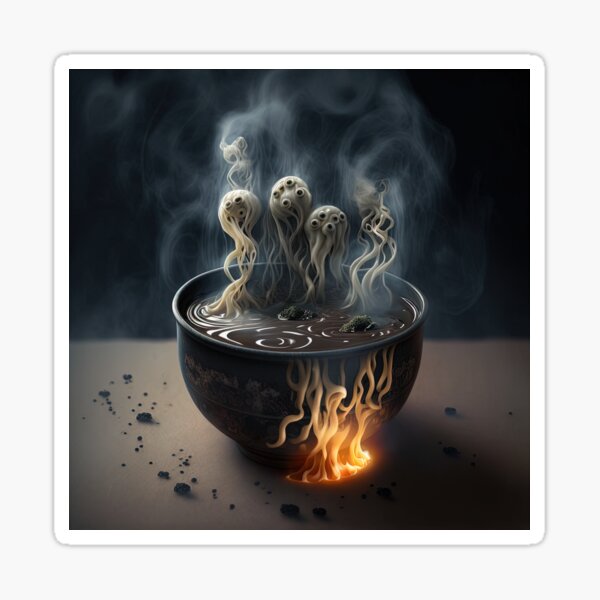 "The Ghosts of Ramens past can't handle this broth" Sticker for Sale by ...