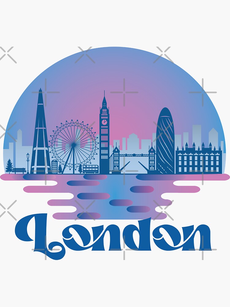 "London Skyline England United Kingdom UK Travel " Sticker for Sale by ...