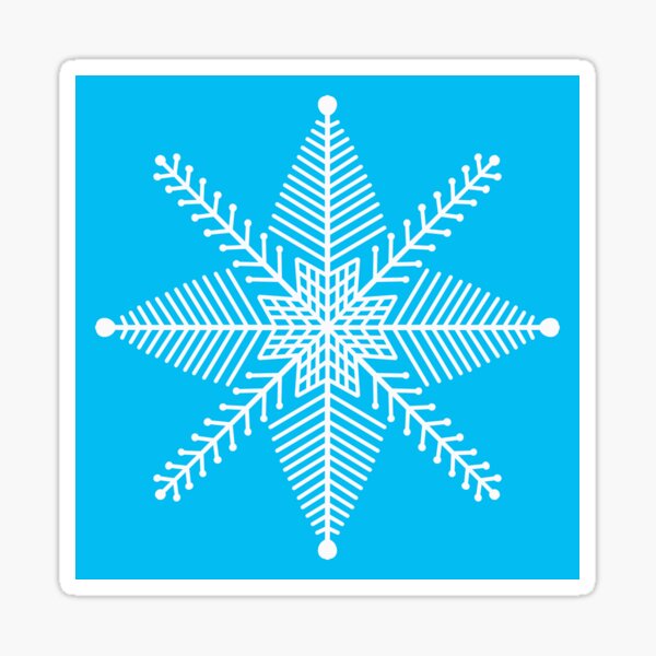 "Snowflake" Sticker for Sale by LouiseRossArt | Redbubble