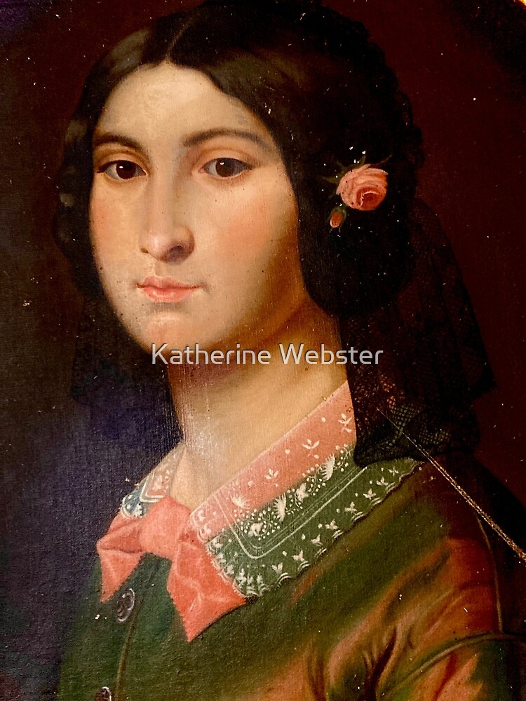 "Spanish lady. original vintage oil painting" Poster for Sale by ...