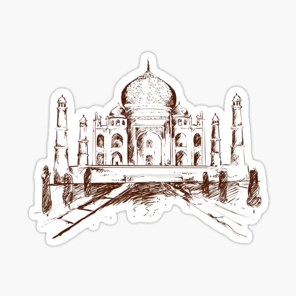 "taj mahal" Sticker for Sale by LKOLCHI | Redbubble