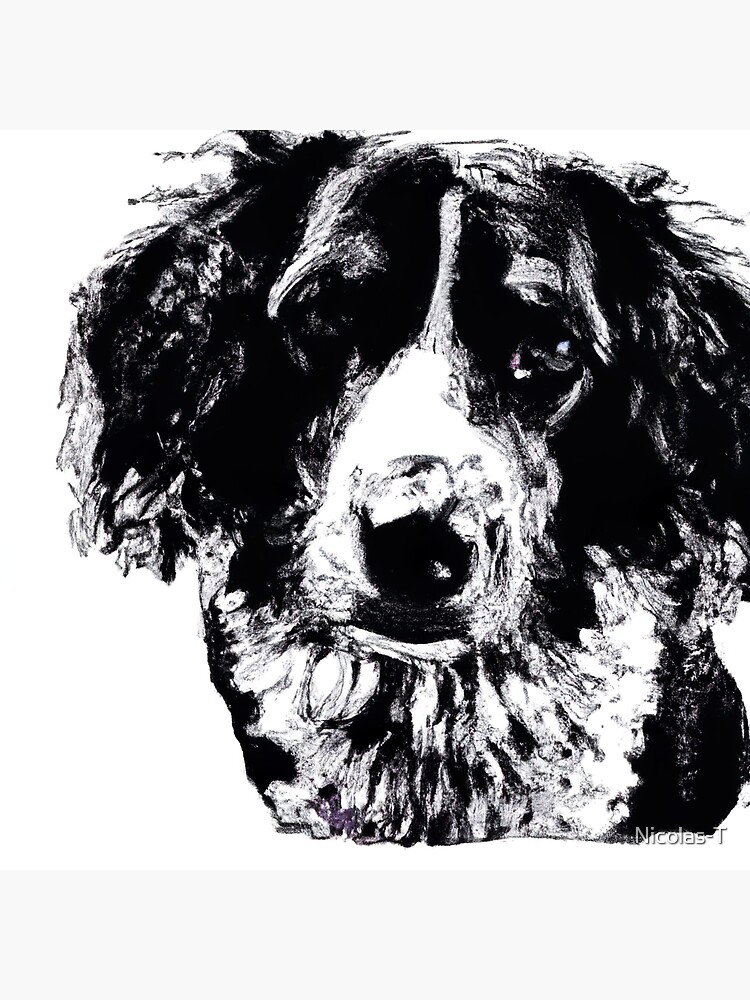 "Sad dog drawing" Sticker for Sale by Nicolas-T | Redbubble