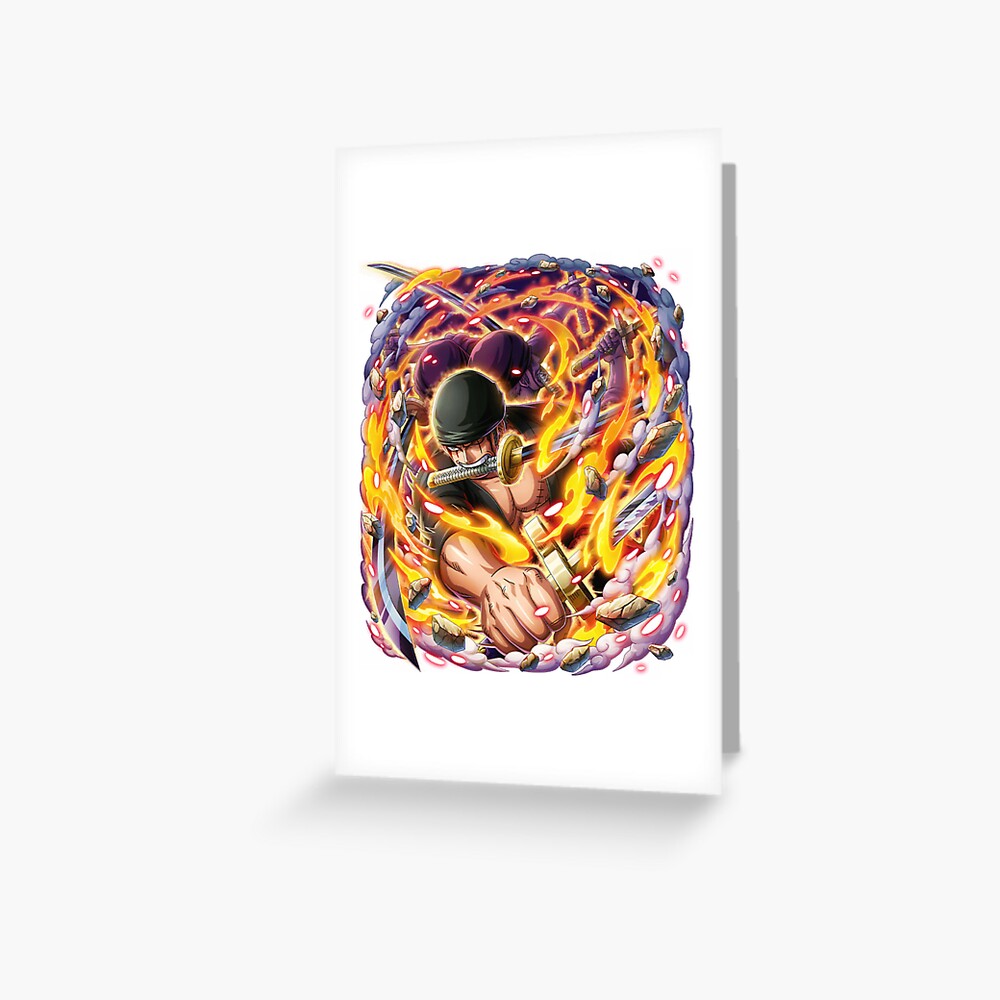 "One Piece - Roronoa Zoro Asura Onigashima" Greeting Card for Sale by ...