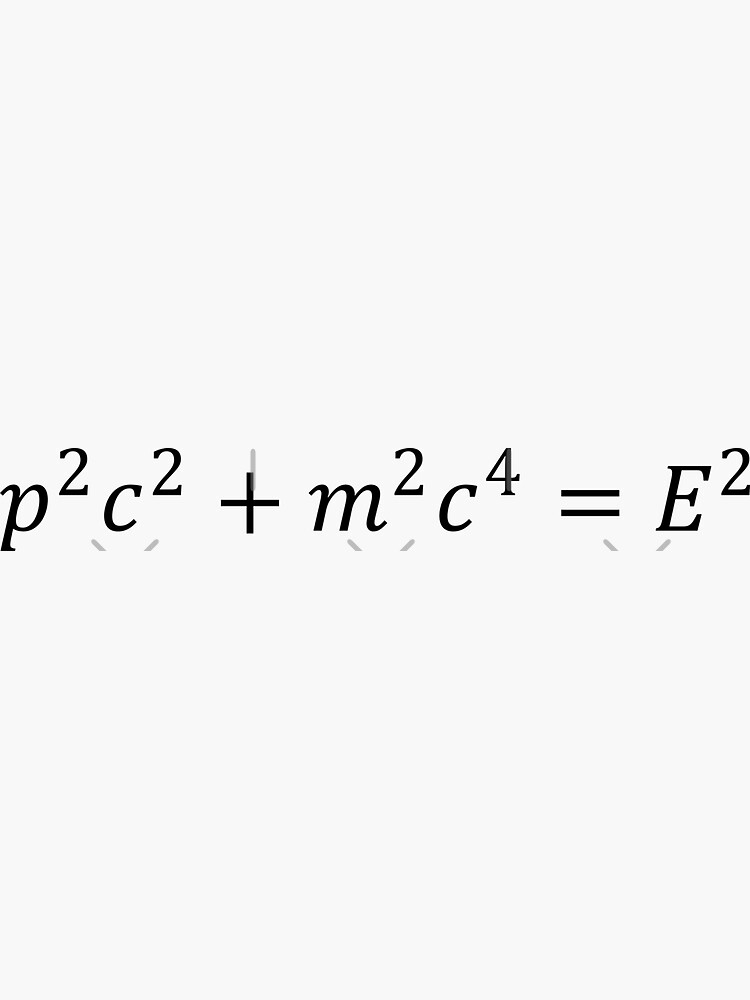 "Energy Of A Relativistic Particle Equation" Sticker for Sale by ...