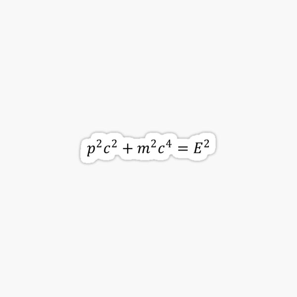 "Energy Of A Relativistic Particle Equation" Sticker for Sale by ...
