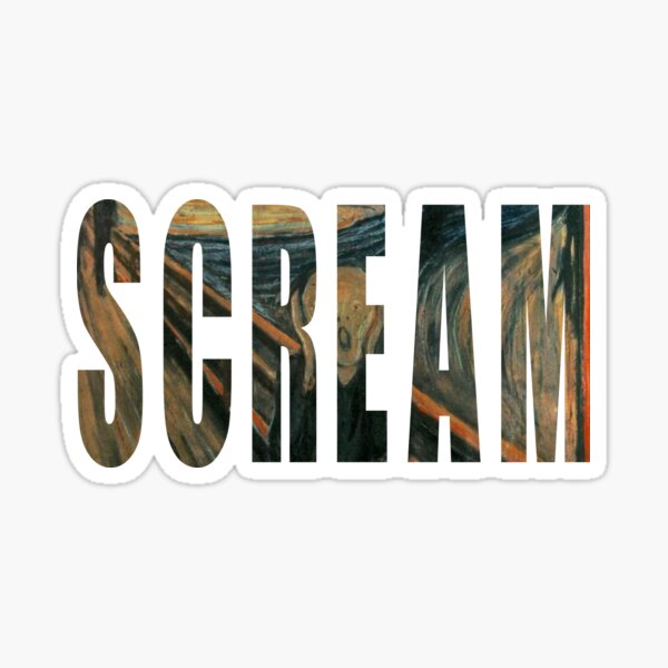 "Scream" Sticker for Sale by TheOverlocker | Redbubble