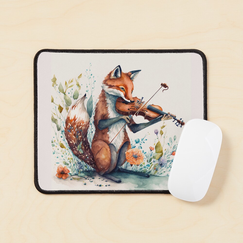 "Violin playing Mr. Fox" Sticker for Sale by BexStix | Redbubble