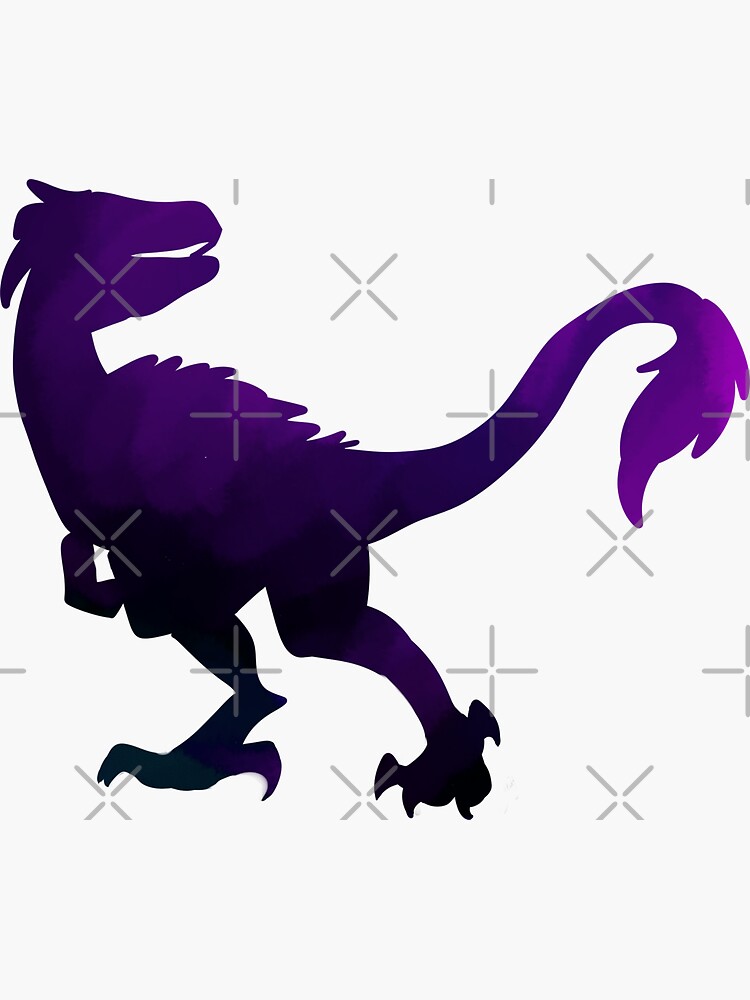 "Purple Fade Raptor Silhouette " Sticker for Sale by Zovanah | Redbubble