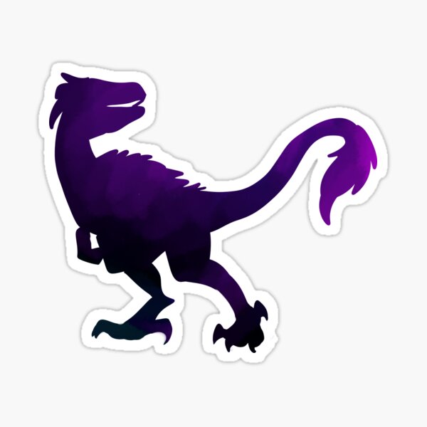 "Purple Fade Raptor Silhouette " Sticker for Sale by Zovanah | Redbubble