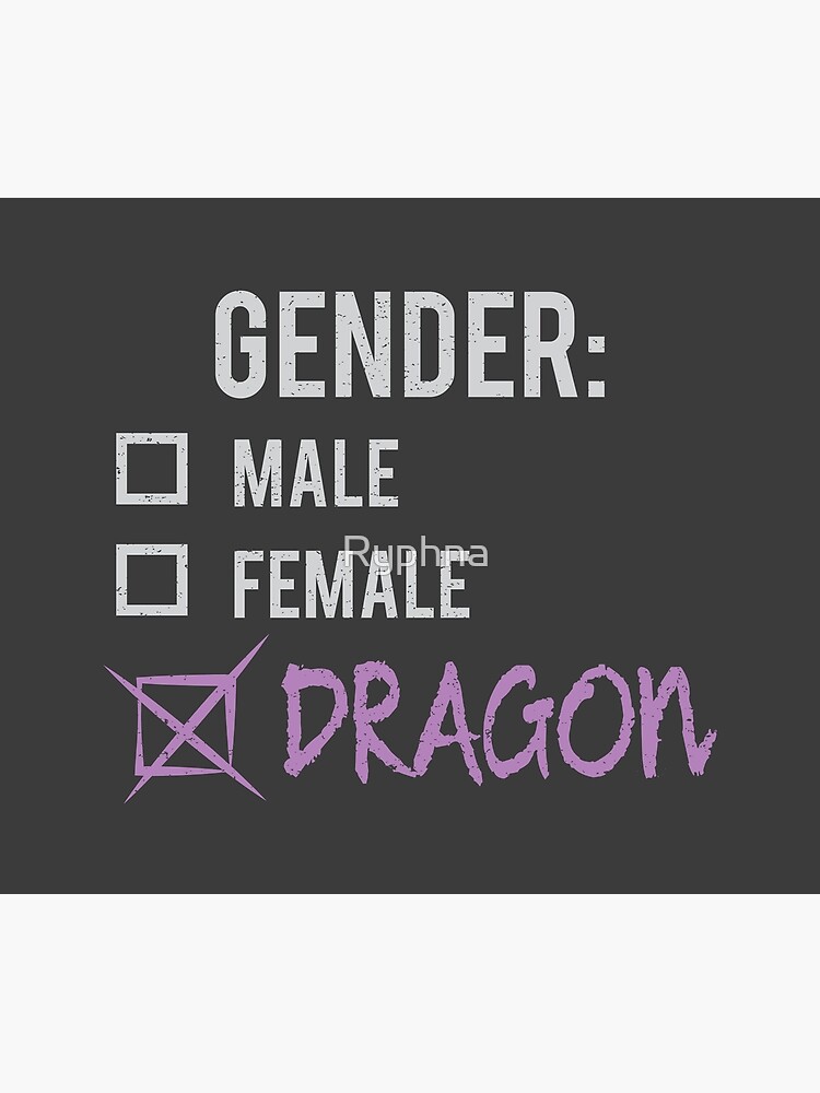 "Gender: Dragon!" Canvas Print for Sale by Ryphna | Redbubble