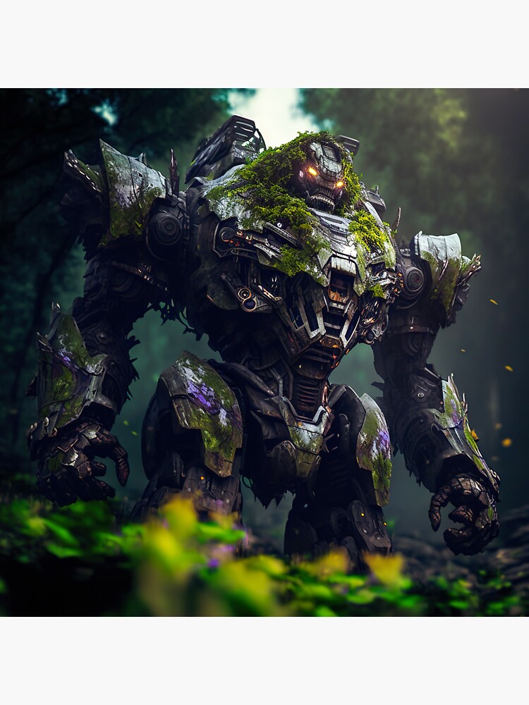 "Mech God of Earth" Sticker for Sale by GenGallery | Redbubble