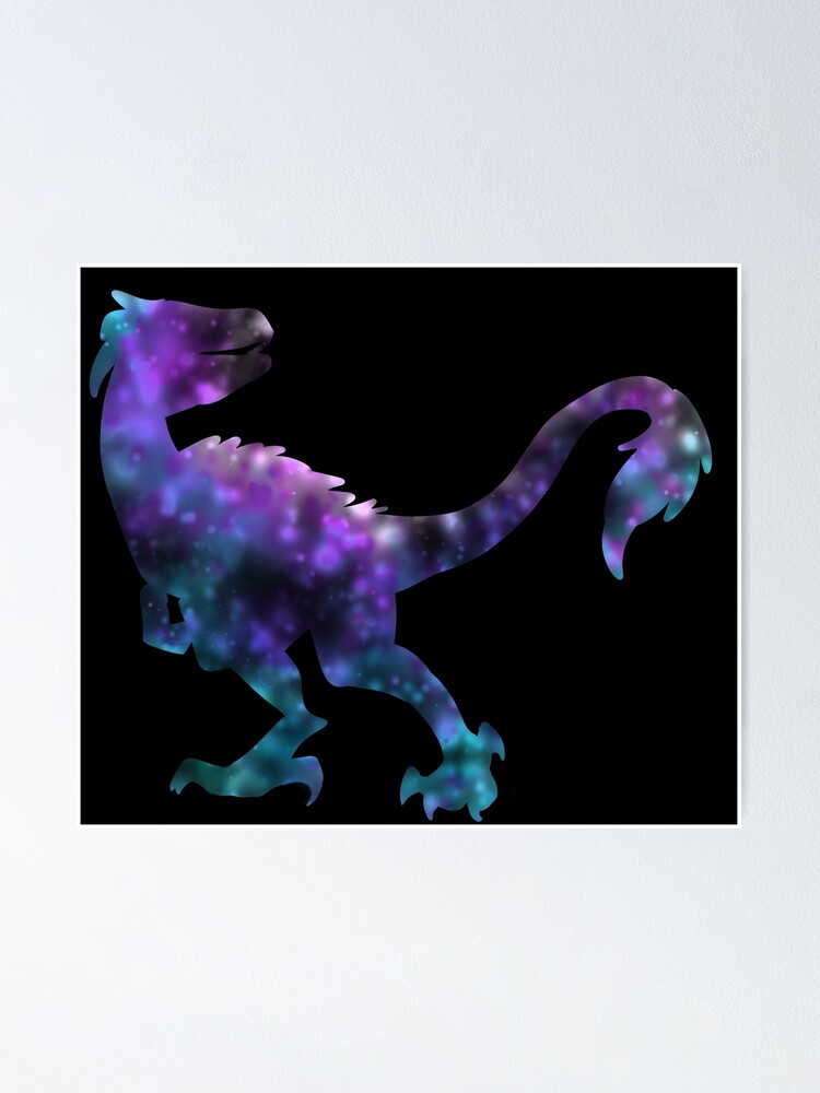 "Galaxy Raptor Silhouette " Poster for Sale by Zovanah | Redbubble