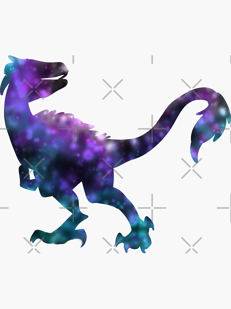 "Galaxy Raptor Silhouette " Sticker for Sale by Zovanah | Redbubble