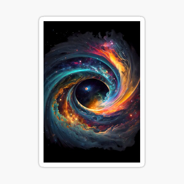 "Space Vortex Celestial Universe Sci Fi Fantasy Yellows and Blues ...