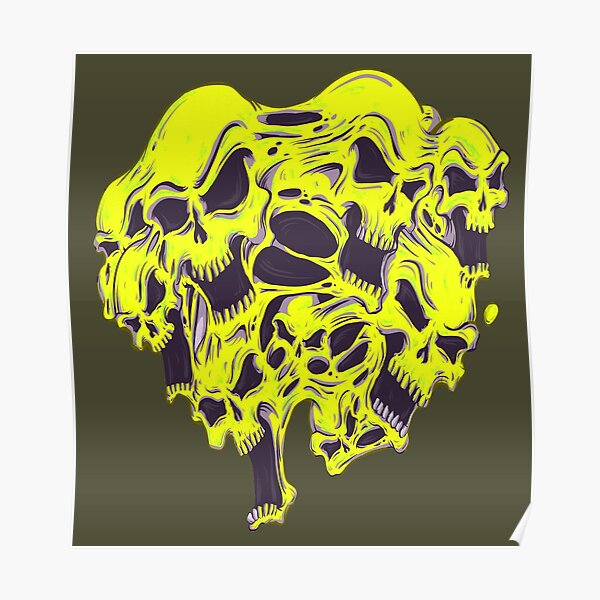 "Scary merged Skulls Halloween Best style of Graphic " Poster for Sale ...