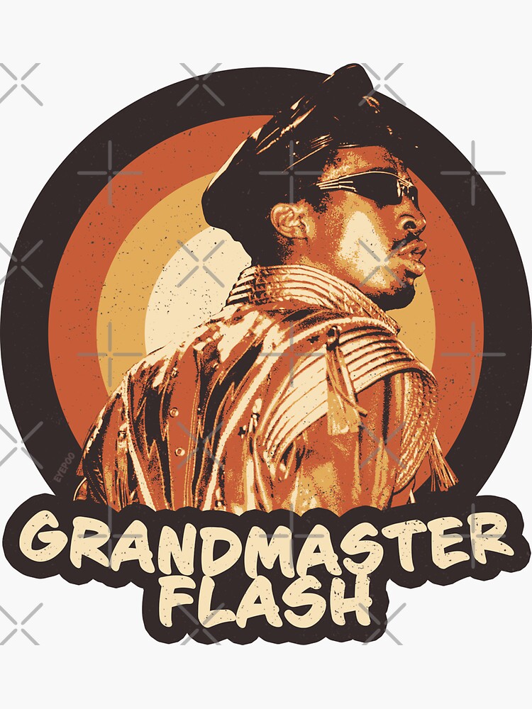 "Grandmaster Flash 80s Old School Hip Hop" Sticker for Sale by eyepoo ...